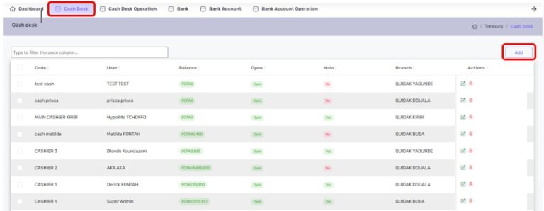 Cash Desk – Quidak